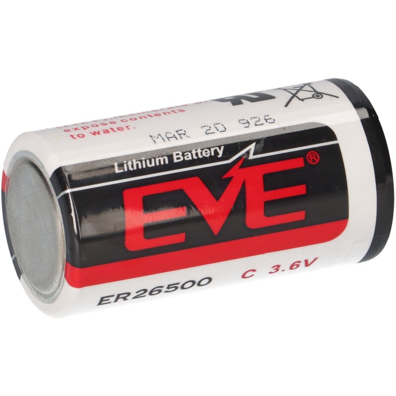 EVE ER26500 C 3.6V 8500mAh Li-SOCI2 Baby 26500