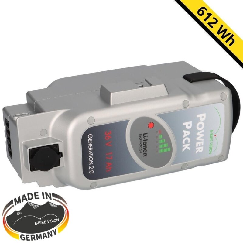 E-Bike Vision Akku 36V 17Ah 612 Wh für Panasonic Antrieb