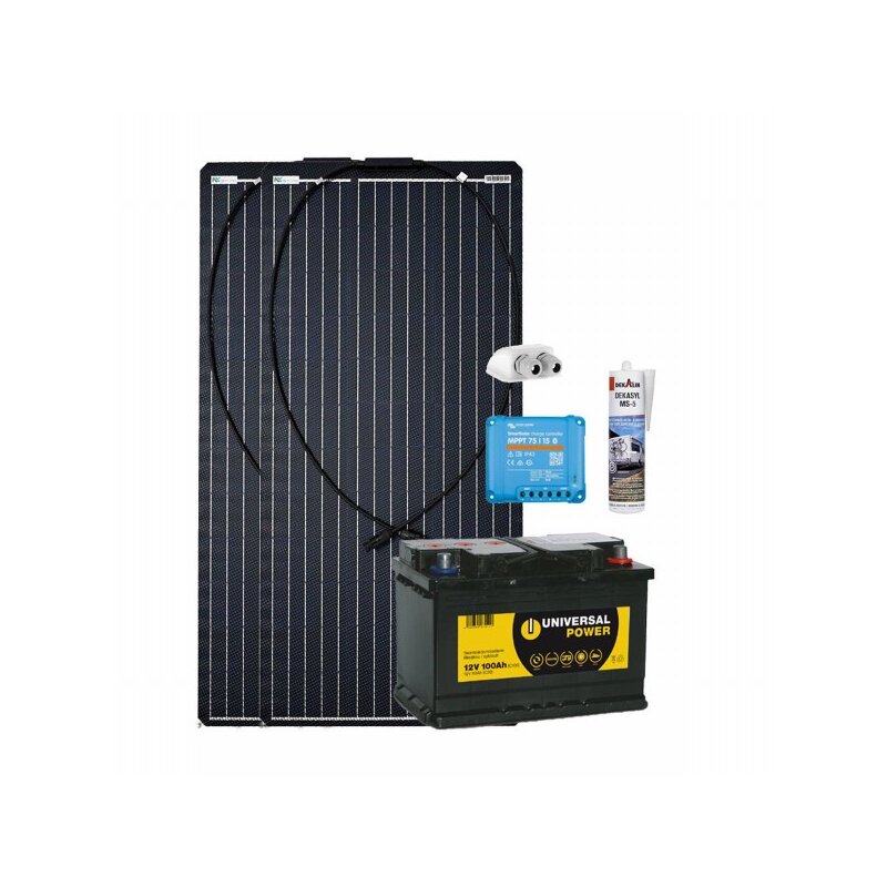 Wohnmobil Solar-Set 200W 100Ah Batterie Victron MPPT Solarladeregler