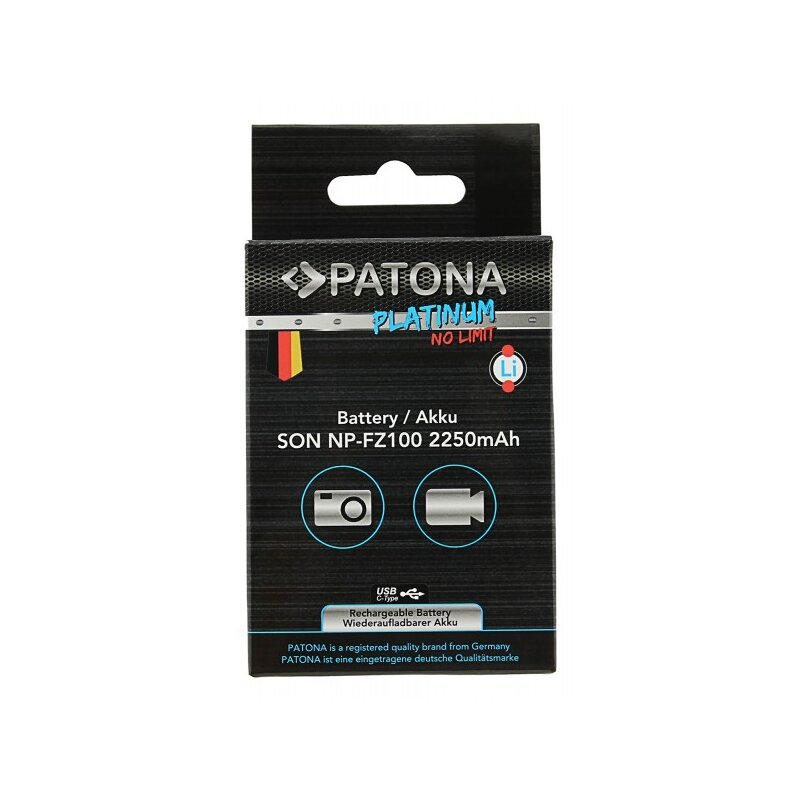 PATONA Platinum Akku USB-C Input für Sony NP-FZ100