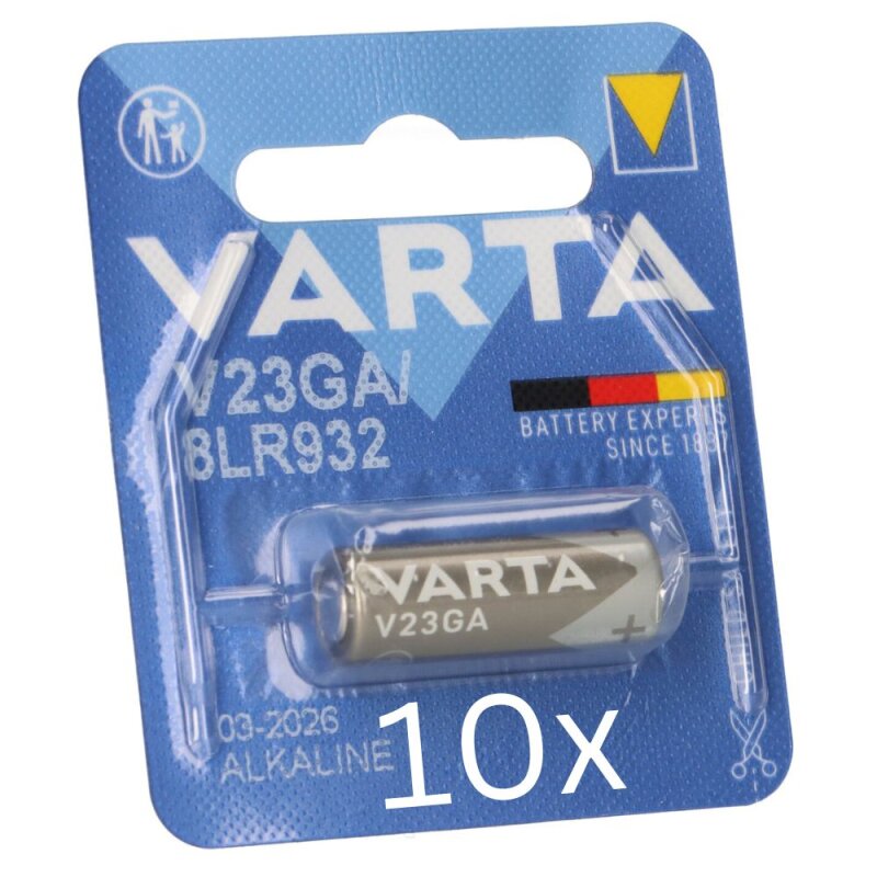 10x Varta Professional Electronics V23GA Alkaline 12V