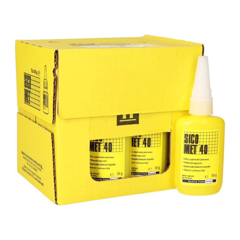 12x Klebstoff Sicomet 40 a 50 gr. pro Flasche (1 VPE / Packung)