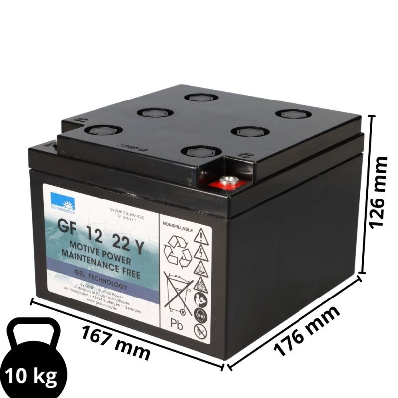 Exide Sonnenschein GF 12022 YF Bleigel Antriebsbatterie