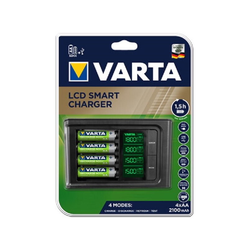 Varta LCD Smart Charger inkl. 4x 56706 (2100mAh)