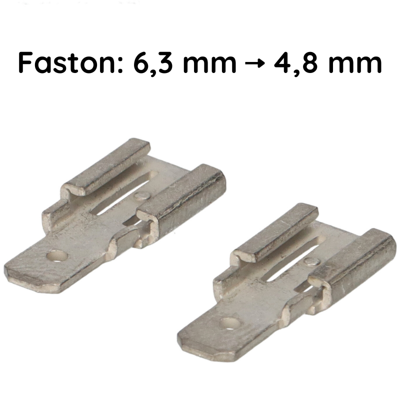 Faston Adapter von 6,3mm auf 4,8mm Blei Akkus