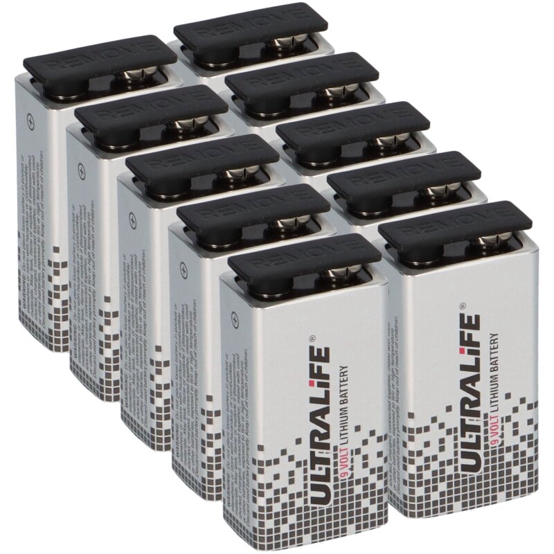 10x Ultralife U9VL-J-P 9V Block Lithium Batterie 1200mAh kaufen
