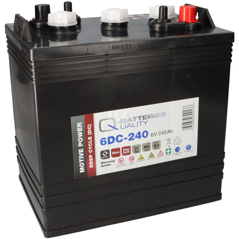 Q-Batteries 6DC-240 | 6V 240Ah Deep Cycle Traktionsbatterie