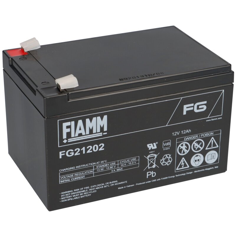 Fiamm Akku FG21202 Pb 12V 12Ah Faston 6,3 | Akkuman.de