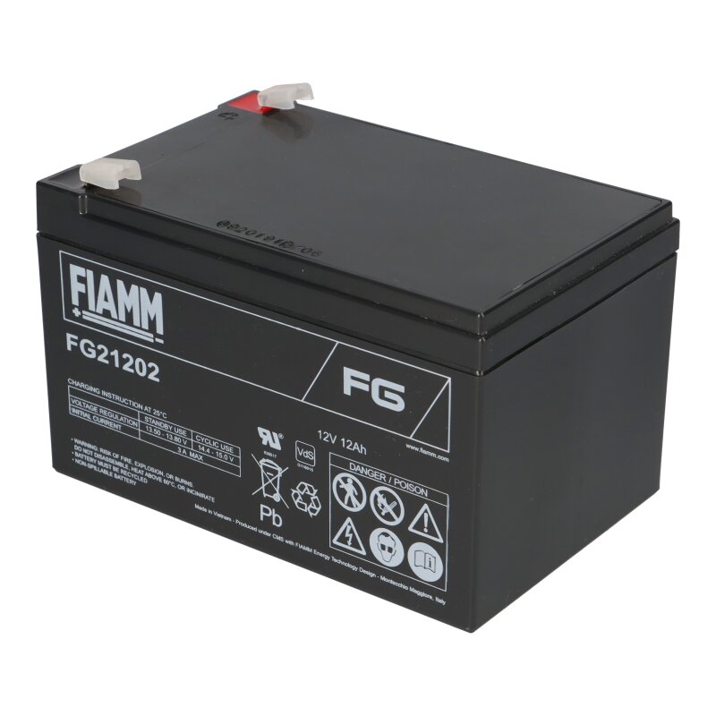 Fiamm Akku FG21202 Pb 12V 12Ah Faston 6,3mm | Akkuman.de