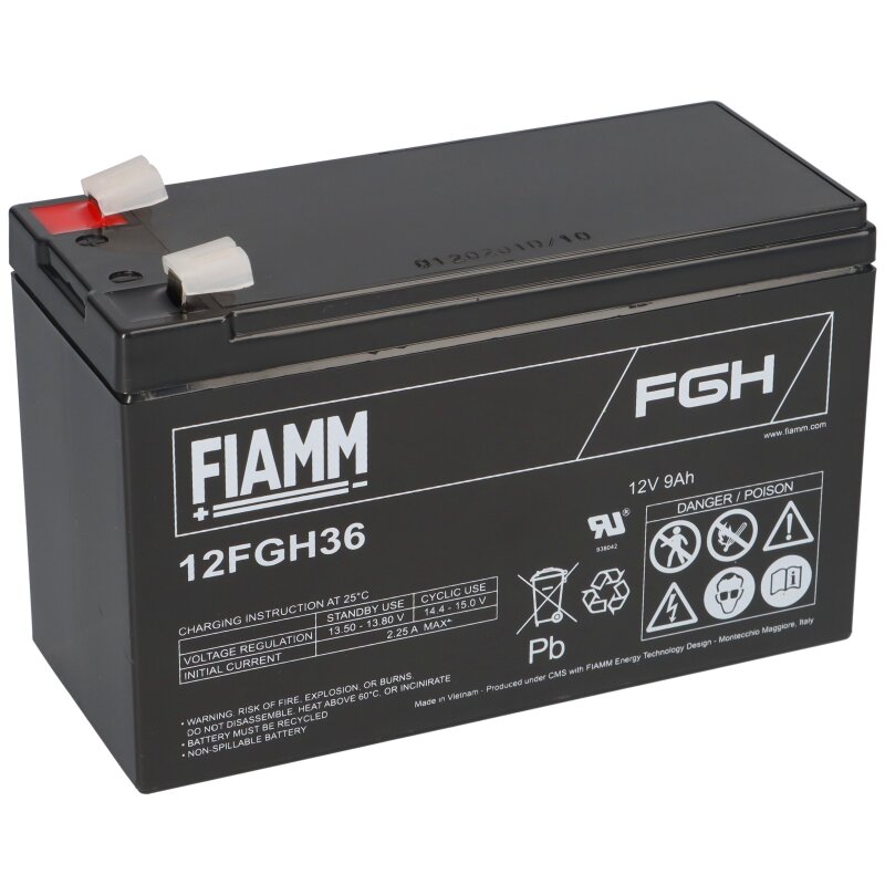 Fiamm 12FGH36 Blei-Akku - 12V 9Ah 6,3 Faston | Akkuman.de