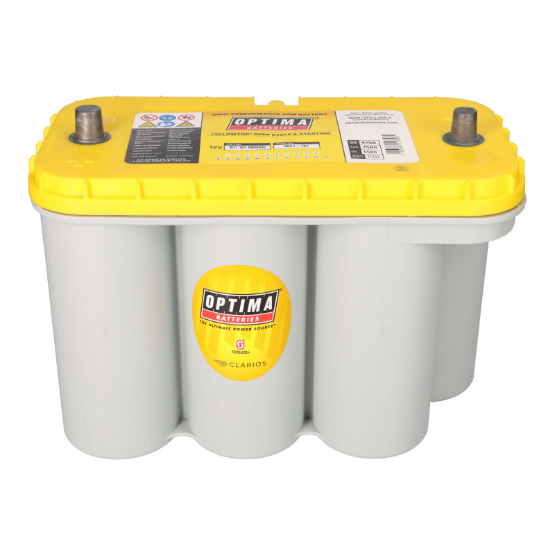 Optima Yellow Top YT S - 5.5, 12V 75Ah, AGM Zyklenfest
