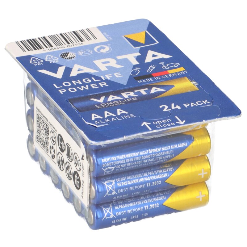 24x Varta 4903 Longlife Power Micro AAA 1,5V